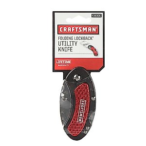Craftsman Folding Lockback Utility Knife (Assorted Colors)