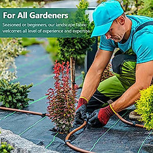 Land Guard Garden Weed Barrier Fabric - High Density Woven Landscape Fabric - Premium Heavy Duty Weed Mat Fabric - Weed Blocker Fabric - Suitable for Landscaping(3ft×50ft…
