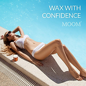 MOOM Organic Sugar Waxing Kit Refill with Tea Tree Oil & Chamomile - Natural Painless Wax Hair Removal – Perfect for Legs Face & Eyebrow - Facial Wax Kit 6 oz. 1 Pack