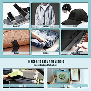 12 Sets 2x4 inch Strips with Adhesive,Heavy Duty Hook and Loop Tape,Carpet Tape,Rug Tape,Strength Backing,Fixing Installing Tape,Wall Hanging No Perforation,Fabric,Couch,Industrial,Office,Household
