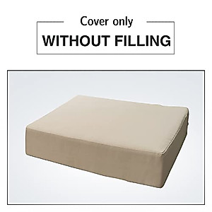 Thick Plastic Outdoor Chair Protectors Cushion Covers Extra Large Chair Seat Slipcovers for Living Room Sofas Couches Loveseats, Grey Beige, 4 Count (Pack of 1)