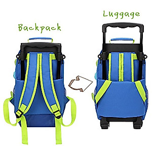 yodo Zoo 3-Way Kids Suitcase Luggage or Toddler Rolling Backpack with wheels,Small Dinosaur