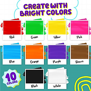 Chalkola Chalk Markers for Chalkboard, Blackboard, Window, Bistro, Car Glass, Board, Mirror (10 Pack, 6mm) - Wet Wipe Erasable Liquid Chalk Pens Paint Ink - 6mm Reversible Tip Chalkboard Markers