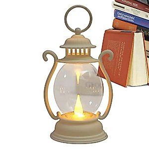 Vintage Lamp | Battery Powered LED Camping Lantern - Decorative Night Light for Bedroom Living Room Outdoor Graden Patio Camping Harrod