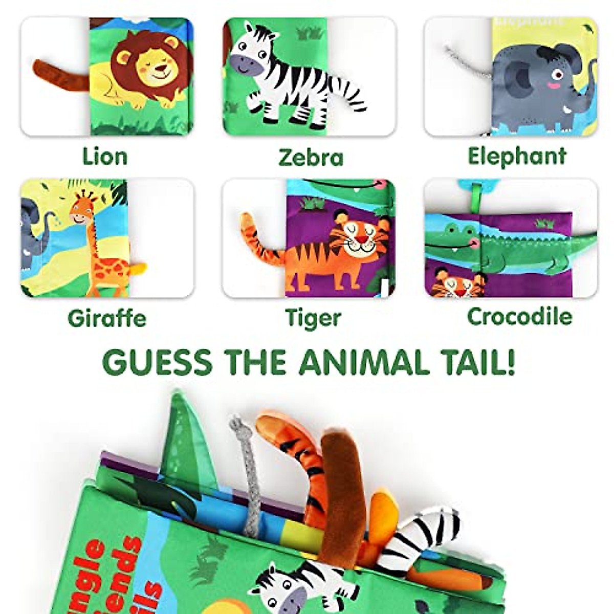 TOY Life Soft Baby Book 0-3-6-12 Months Baby Montessori Toys for 1 Year Old Touch and Feel Crinkle Cloth Books for Babies Newborn Infant Sensory Book Baby Crinkle Chew Toys Newborn Gift Set for Boy