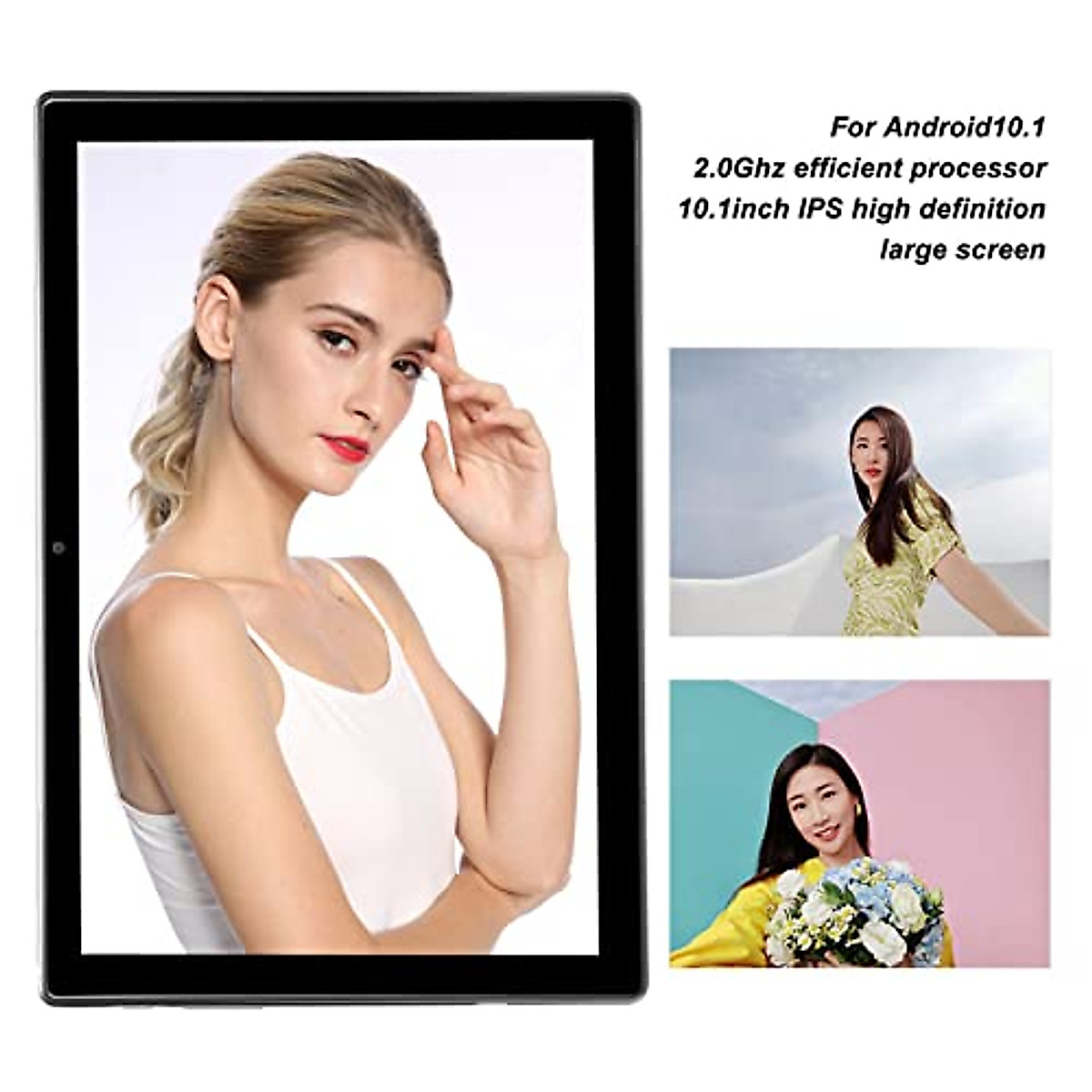 Yoidesu Android Tablet, 10.1in IPS HD Screen Android 10.1 Tablet, 4GB ROM 64GB RAM Expandable to 128GB, WiFi Bluetooth 6000mAh Battery USB C Charging 4G Call Tablet(US)