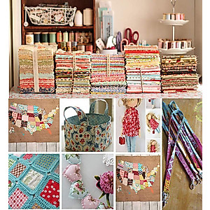 Precut Fabric Squares Misscrafts 50pcs 10 x 10 inches Cotton Fabric Bundle Quilting Charm Pack for Quilting Sewing Craft Patchwork