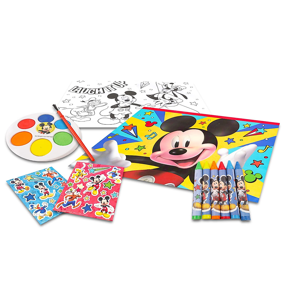 Mickey Mouse Coloring and Activity Kit - Bundle with Mickey Mouse Coloring Book, Stickers, Paint, Activities, and More | Mickey Mouse Art Set for Kids, Boys, Girls