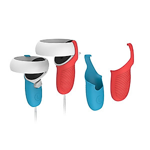 Touch controller gamepad cover Oculus Quest, Quest 2 or Rift S non-slip gamepad cover (left red right blue)