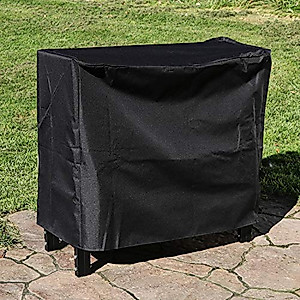 Sunnydaze 2-Foot Firewood Log Rack Cover - Heavy-Duty Weather-Resistant PVC Construction - Black