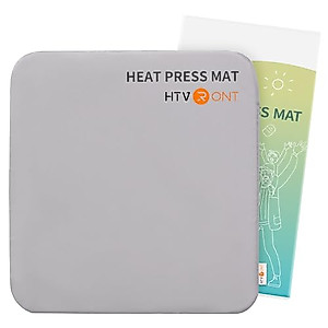HTVRONT Heat Press Mat for Cricut: Heat Press Pad 15"x15" for Craft Vinyl Ironing Insulation Transfer, Double Sides Applicable Heat Mat for Heat Press Machines
