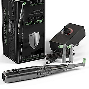 Brighter Image Lab Bilistic Pro Series Dental Tooth Polisher | Professional Dental Teeth Cleaning & Bleaching Modern Electric Toothbrush Corded | Removes Buildup and Freshens Breath