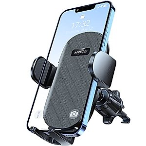 APPS2Car Car Phone Holder Mount, Vent Phone Mount for Car, Air Vent Cell Phone Holder for Car with Adjustable Phone Vent Clip Compatible with iPhone, Samsung, Big Cellphone & Thick Case Friendly