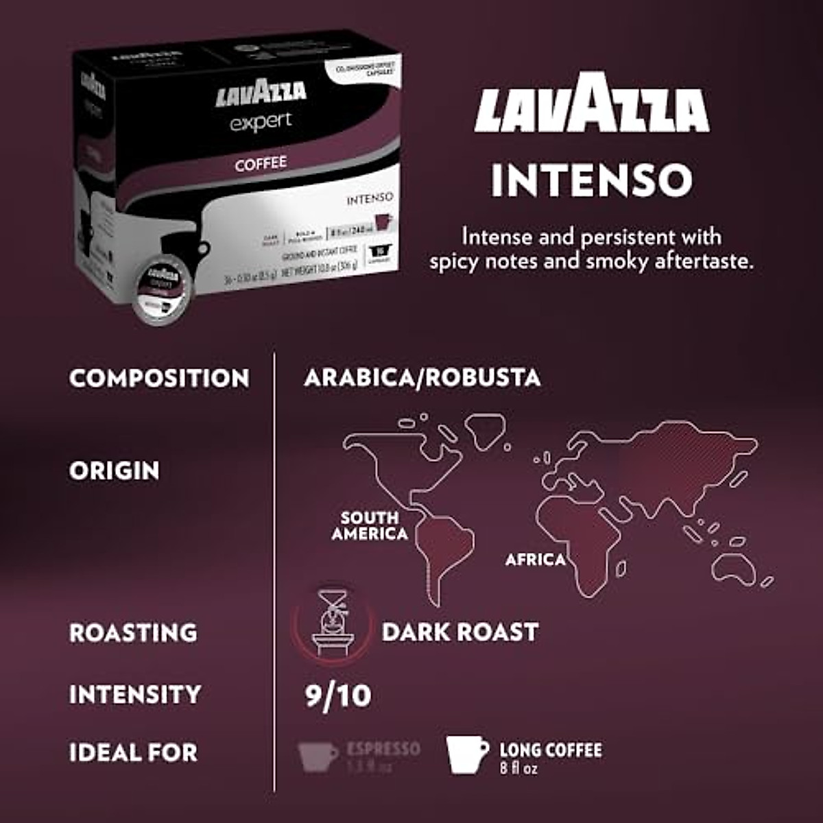 Lavazza Expert Variety Pack, Blended and Roasted in Italy, Light through Dark Roast, Full -Bodied, Sweet, Aromatic, Intense, Peristent blends, (36 Count) - Value Pack