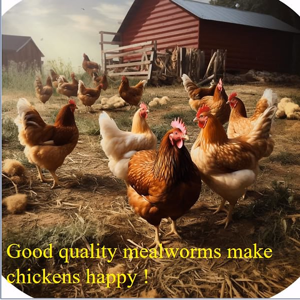 Classic Flock 10.5lb Mealworms - High Protein, Pure Natural, Delicious - Ideal for Chickens, Birds, Ducks, Lizards, Turtles, Fish, and Reptiles, 10lbs Meal Worms