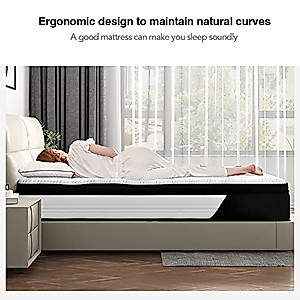 Avenco Twin XL Hybrid Mattress, 10 Inch Mattress Twin XL, Medium Firm Twin Mattress XL in a Box with Pocketed Spring and Gel-Infused Memory Foam, Strong Edge Support, CertiPUR-US, 100 Nights Trial