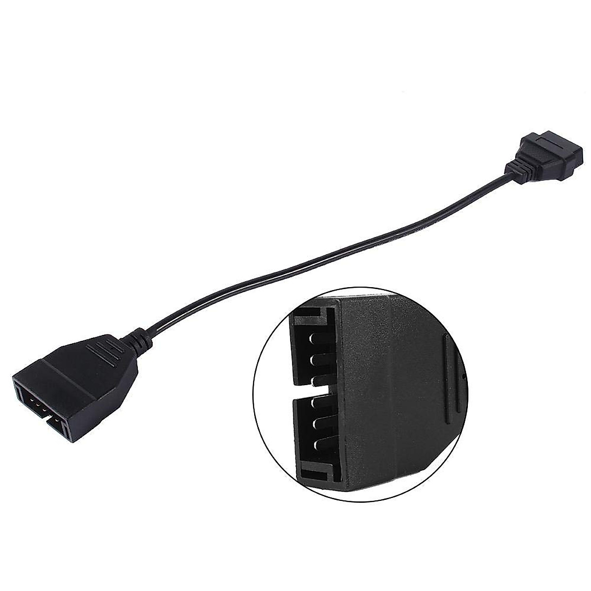 OBD2 to OBD1 GM Adapter,OBD1 12 Pins to OBD2 16 Pins Diagnostic Tool Connector Adapter Cable Replacement for GM