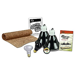 Zilla 10 Gallon Pet Reptile Starter Habitat Kit with Light and Heat for Small Desert Dwelling Animals