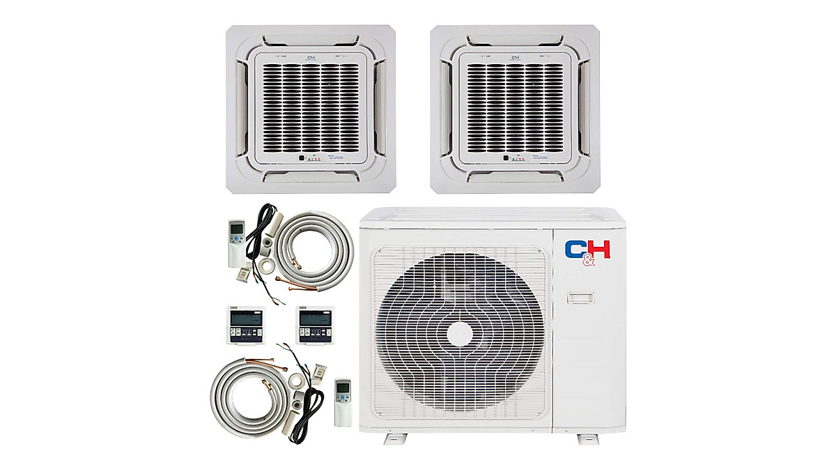 Dual Zone Ductless Mini Split AC & Heat Pump - 36,000 BTU