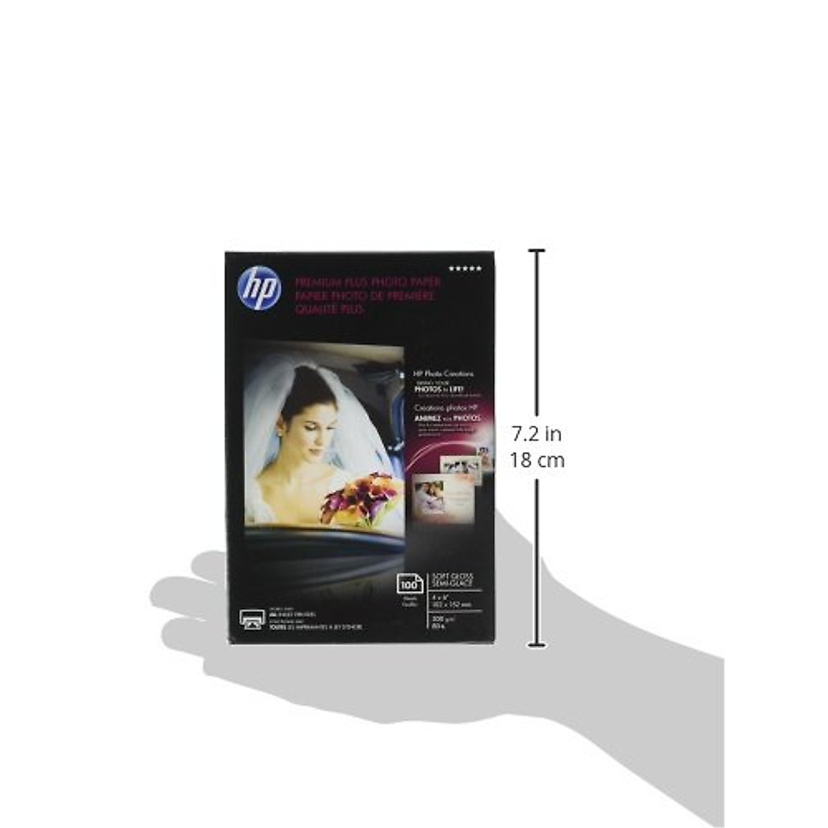 HP Premium Plus Photo Paper, Satin, 4x6 in, 100 sheets (CR666A)