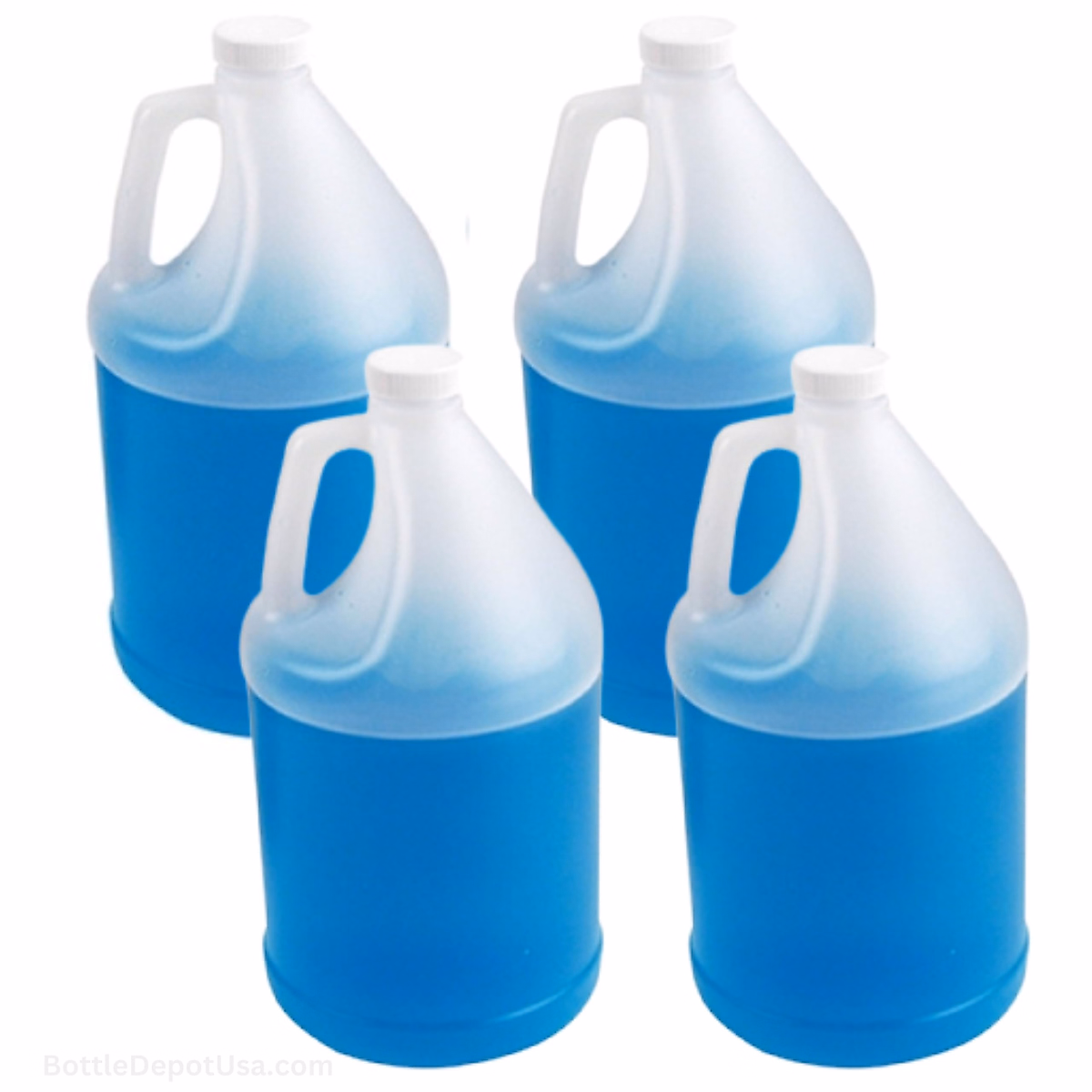 BOTTLE DEPOT USA 4 PACK 1-Gallon Empty Plastic Jugs, Reusable With Shipping Box, Food-Safe, BPA Free | Heavy-Duty HDPE | With White Tamper Evident Screw Caps