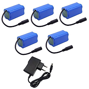 Battery with Charger for T188 T888 2011-5 Remote Control Toy Fish Finder Fishing Bait Boat Spare Parts 7.4V 5200mah lipo Battery, Bait Boat Lipo Battery, YLLLY-6686. (Color : 5B EU)