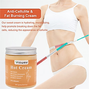 Hot Cream, Fat Burning Cream for Tummy, Abdomen, Belly, Legs, Arms, Buttocks and Waist, 8.8oz
