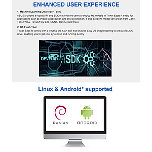 Tinker Edge R RK3399Pro Single Board Computer with 3 Tops NPU Ideal for Edge AI Computing andML Object Detection (6GB+16GB eMMC Version)