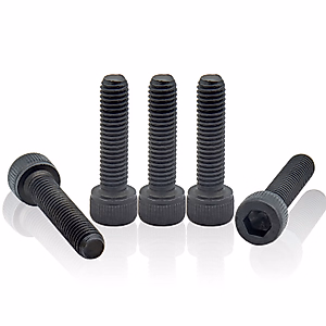 Augiimor 30PCS M6 x 25mm Socket Head Cap Screws 1mm Pitch Alloy Steel, Black Oxide Hexagon Socket Cap Head Bolts Screws