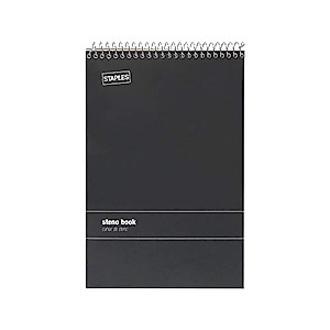 Staples Green Paper Steno Pads, Gregg Ruled, 6" x 9", 12/Pack