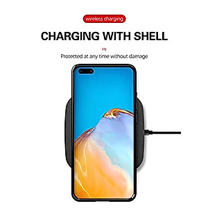 DFTCVBN Phone Case for Huawei P40 Pro Case, Huawei P40Pro ELS-N04 Case, Military Grade Shockproof Rugged Shield Anti-Scratch Soft TPU Back Cover Cases for Huawei P40 Pro Black