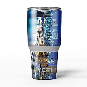 Design Skinz CityLife Blur - Skin Decal Vinyl Wrap Kit Compatible with The Yeti Rambler Cooler Tumbler Cups