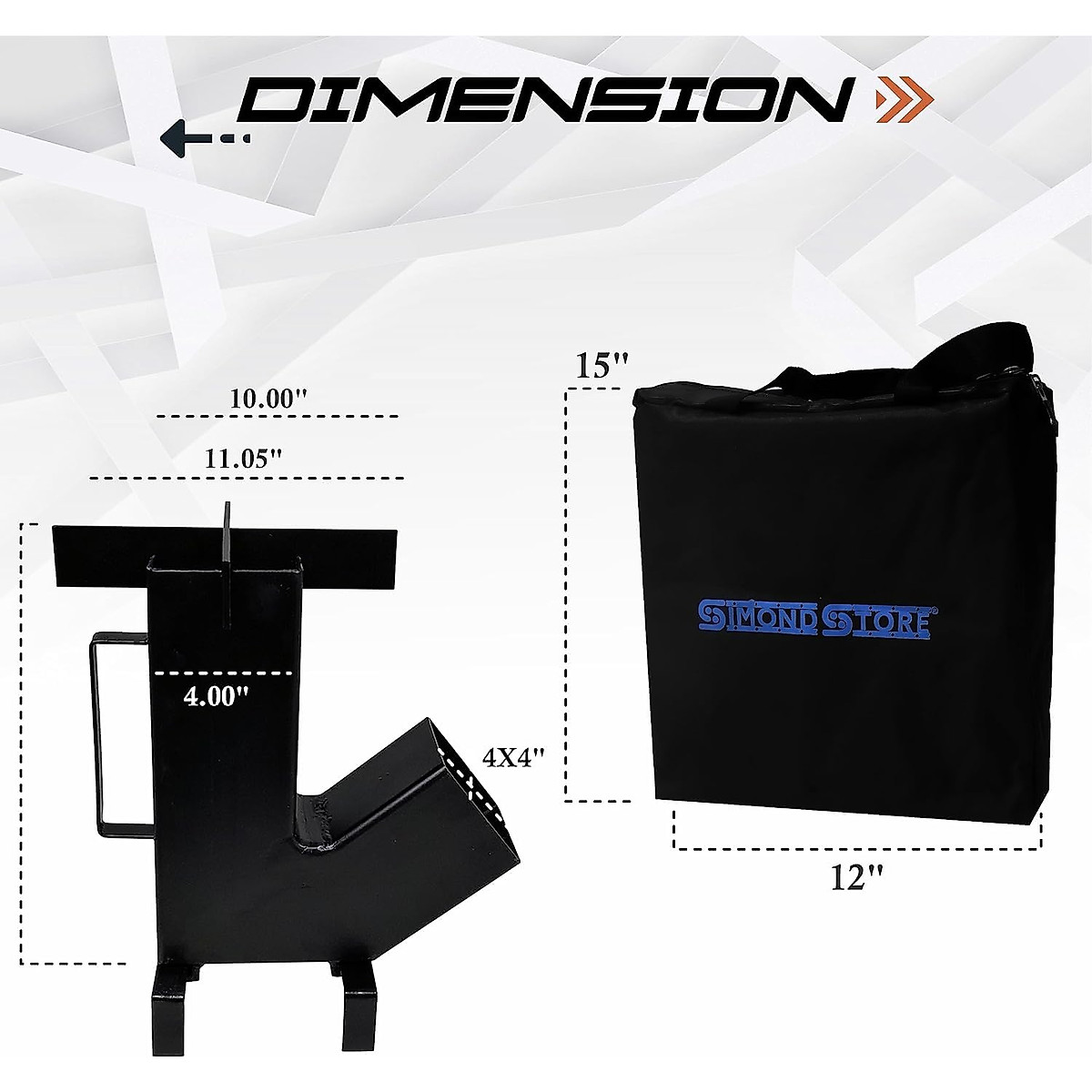Simond Store - Rocket Stove - Rocket Stove Camping with FREE Carrying Bag - portable wood stove camping stove wood Gear rocket stove kit with Big Fuel Chamber rocket stoves for cooking wood burning