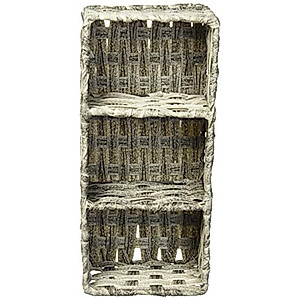 Whitmor Split Rattique Tank Topper Gray Wash