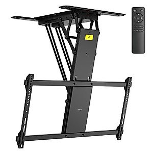 VIVO Electric TV Ceiling Mount for 40 to 85 inch Screens, Large Flip-Down Motorized Pitched Roof VESA Mount, Master Pack, Black, MOUNT-E-FD85