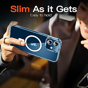 Redpepper for iPhone 12 Mini Case,[Compatible with Magsafe][Anti-Yellowing] with Screen Protector,Slim Thin 10 FT Shockproof Phone Case 6.1 inch