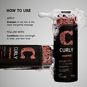 Truss Curly Shampoo - Gentle Cleansing for Defined, Detangled, Frizz-Controlled Wavy and Curly Hair with Softness, Moisture Balance and Conditioning