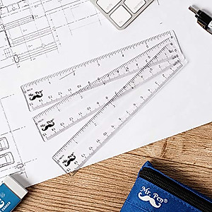 Mr. Pen- Ruler, 6 inch Ruler, Pack of 3, Clear Ruler, Plastic Ruler, Drafting Tools, Rulers for Kids, Measuring Tools, Ruler Set, Ruler inches and Centimeters, Transparent Ruler, Small Ruler