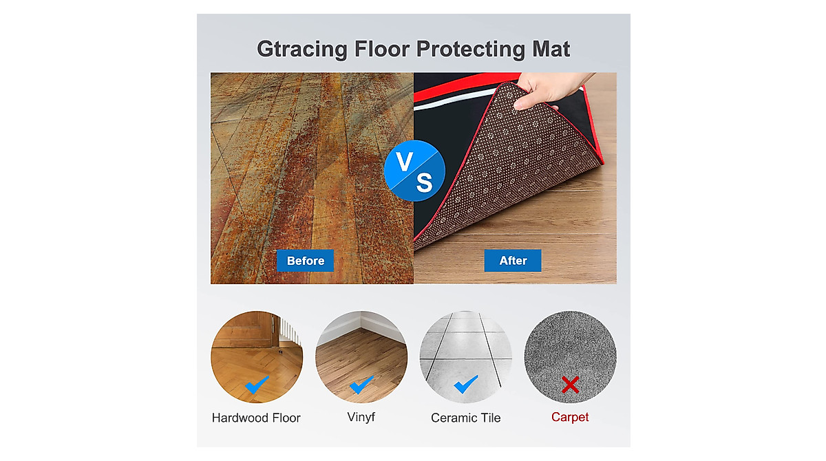 GTRACING Gaming Chair Mat - Protect Your Hard Floors
