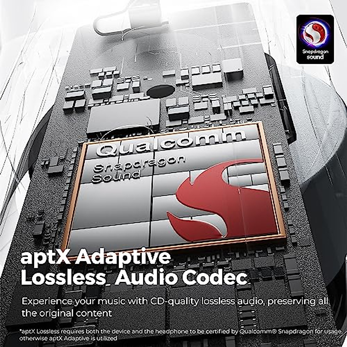 SoundPEATS Air4 Wireless Earbuds with Snapdragon Sound AptX Adaptive Lossless, QCC3071 Bluetooth 5.3 Earbuds with Boost Bass, Multipoint Connection, 6-Mic CVC, Low Latency, 26Hrs, IPX4 Rated