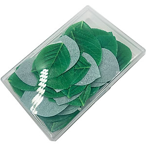 112Pcs Edible Green Leaves for Cupcake Toppers Rice Wafer Paper for St. Patricks Day, Easter Baby Shower Wedding Cake Happy Birthday Party Decoration Wedding/graduation/Hawii/Summer/Anniversary