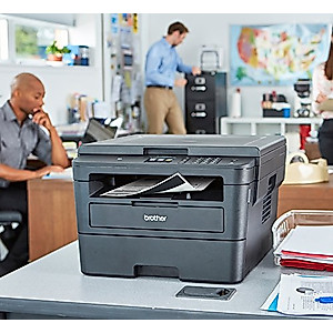 Brother HL-L2395DWB Monochrome Laser Wireless All-in-One Printer with Convenient Flatbed Copy & Scan, Automatic Duplex Printing, 36ppm, 2400 x 600 dpi, 250-sheet, Hi-Speed USB, Tillsiy Printer Cable
