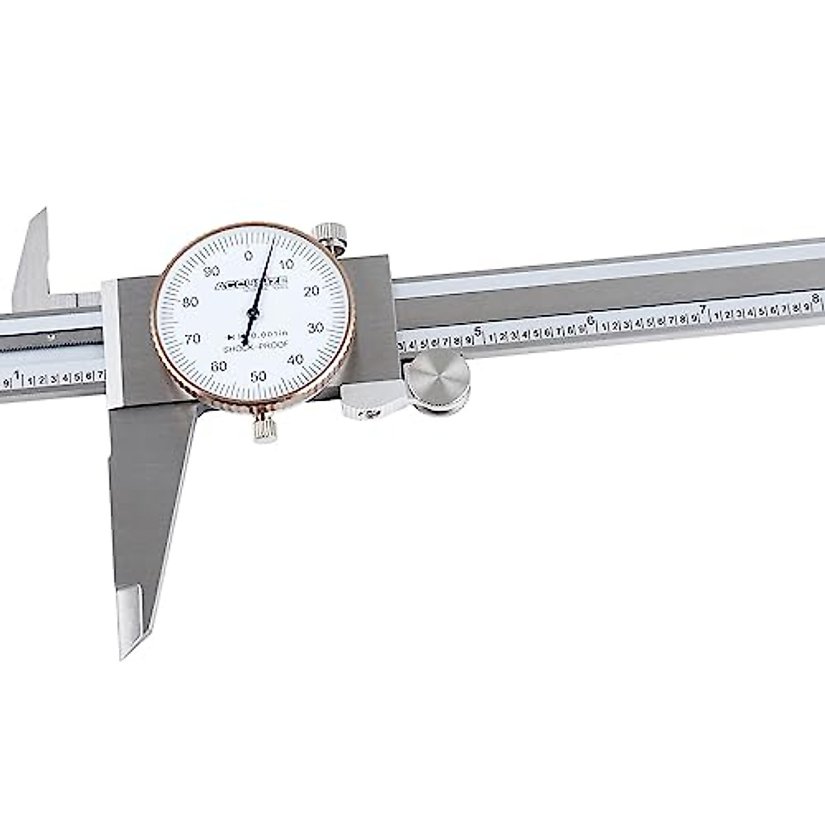 Accusize Industrial Tools 0-12 inch by 0.001 inch Precision Dial Caliper, Stainless Steel, in Fitted Box, P920-S212