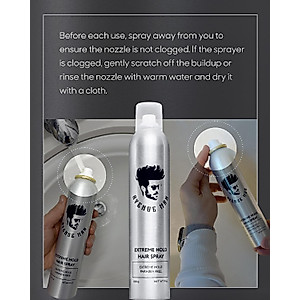 Avenue Man Extreme Hold Hairspray, 9.0 oz - Paraben-Free Hair Spray for Men with Natural Extracts - Hair Products For Men - Extra Firm Hold Hair Spray, Made in Portugal