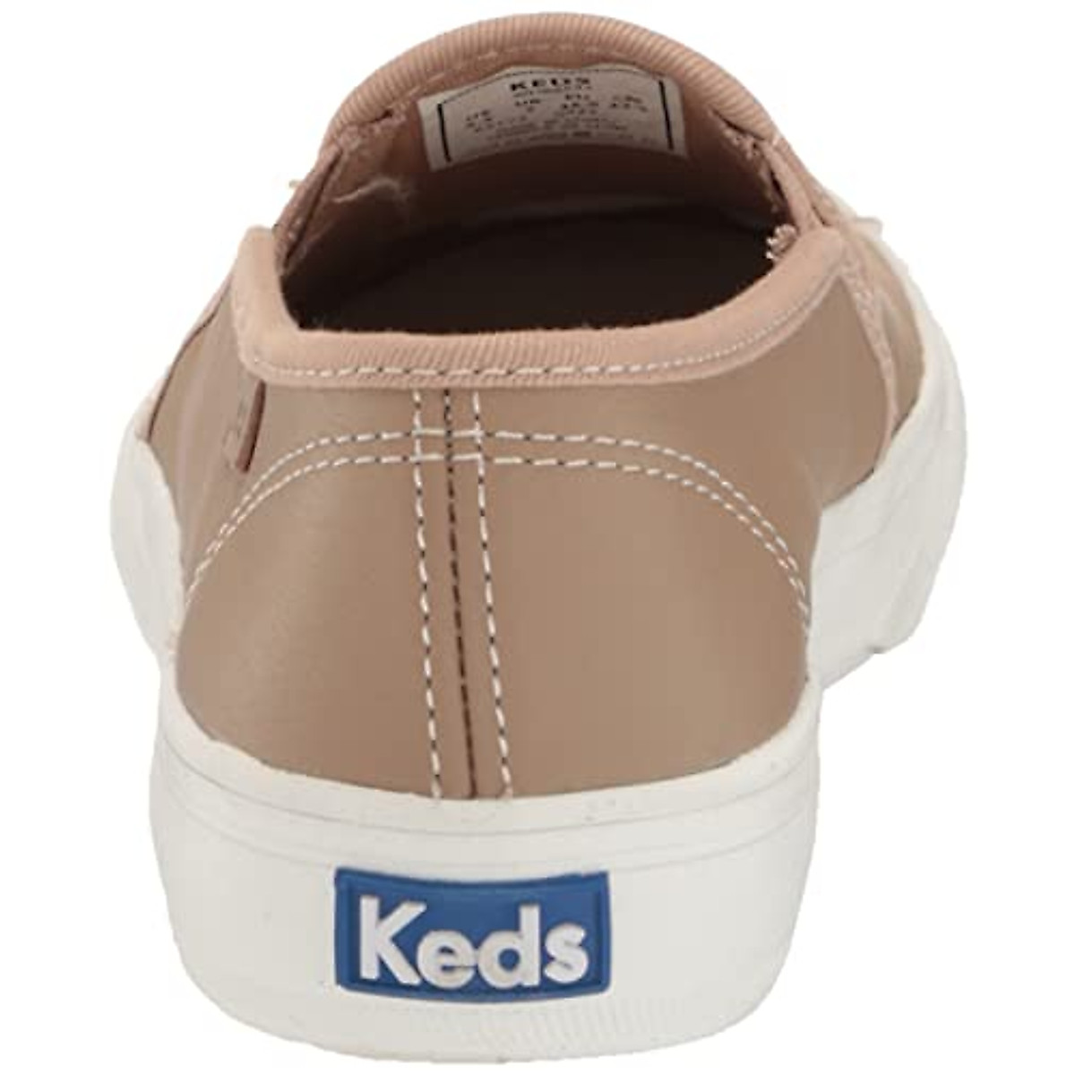 Keds Women's Double Decker Slip ON Sneaker, Tan Leather, 8.5
