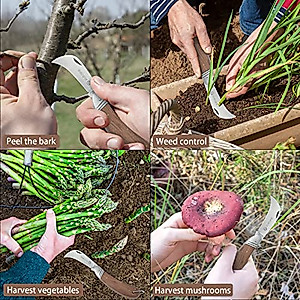 BaiCarre Pruning Knife,Folding Garden Knife,Stainless Steel Grafting Knife,Garden Budding Pocket Knife for Grafting Multi Cutting Tool, Weed Bushes Branches Mushroom Diggig Weeding Knife