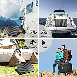 ACOPOWER 100W Portable Solar Panels,100 watt Foldable Solar Panel Suitcase,12 Volt Monocrystalline Solar Panel kit with Waterproof 20A Solar Controller for Camping,Power Supply and Emergency Backup