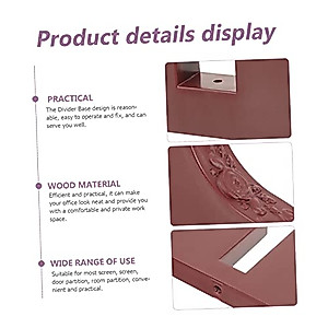 JEWEDECO Screen Base Panel Divider Stand Room Divider Feet Stand Partition Stand Base Room Divider Screen Divider Accessory Room Panel Bracket Screen Feet Room Divider Stand Office Wooden