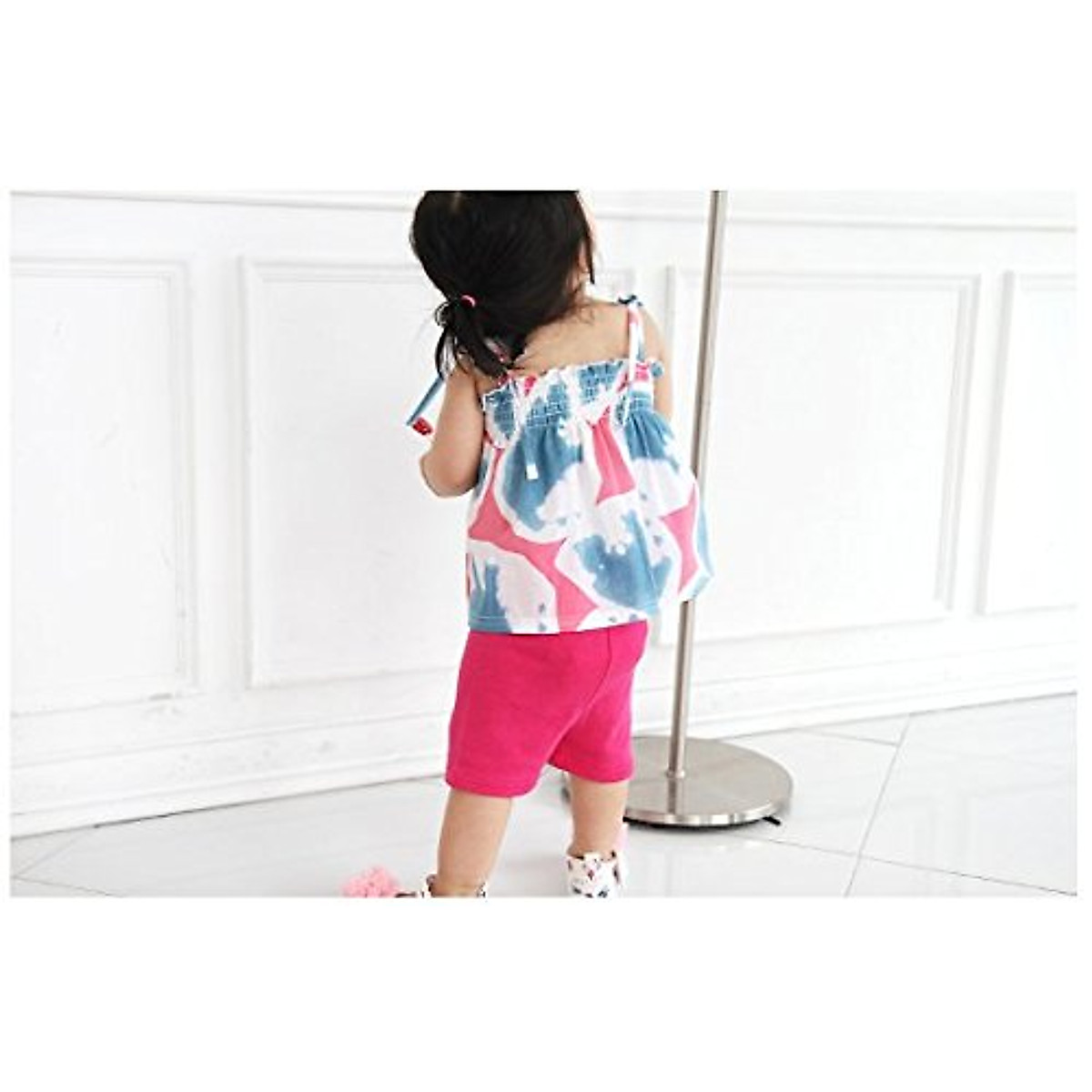 Agibaby Boys & Girls Infant & Toddler Soft/Thin Cotton Knee Length Legging/Bike Shorts (XS(6-12months), Hot Pink)