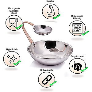 Generic Chip and Dip Two Pieces Family Size Serving Tray, Fruit, Salad, Appetizer Decorative Dish Set. Stainless Steel Snacks Bowl, Nacho Kitchen Set. Shrimp, Fruit, Salad, Taco Party Platter.